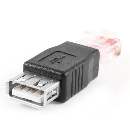 USB 2.0 A Female to RJ45 Male Jack Converter Connector Adapter ...
