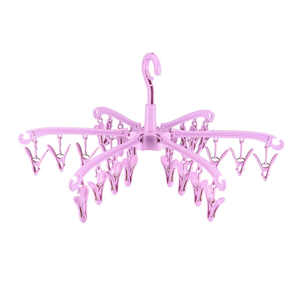 Foldable Clothes Drying Rack with 24 Clips Lightweight Space Saving ...