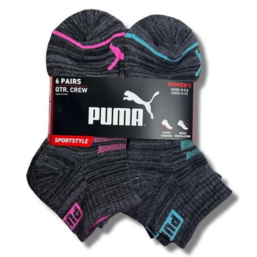 Puma Ladies 10 Pair Cushioned CoolMax No Show Socks (Black) - Walmart.com