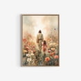 ARTVORA Jesus Walking with a Girl - Inspirational Watercolor Art Print ...