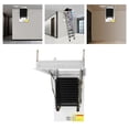 Black Cold-Rolled Steel 70x100cm Hidden Attic Stairs Eleven-Step Pull ...