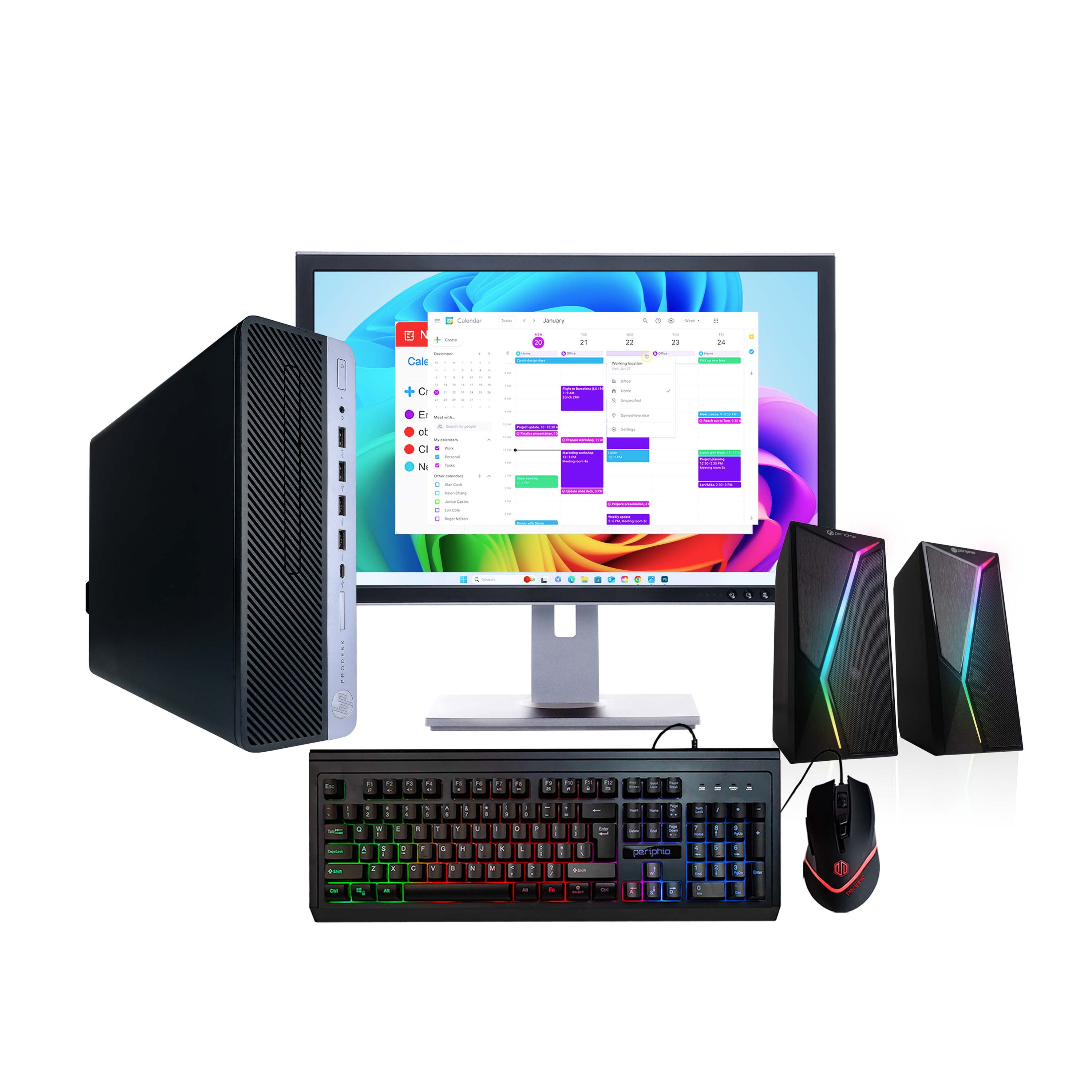 Restored Blair Tech HP 600G4 Desktop Windows 11 PC Computer - RGB ...