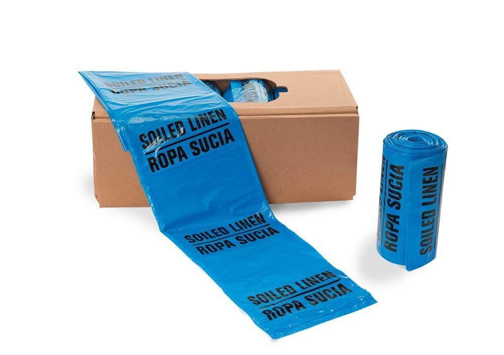 AMZ Supply Soiled Linen Laundry Bags Blue 31 x 43. Printed Plastic ...