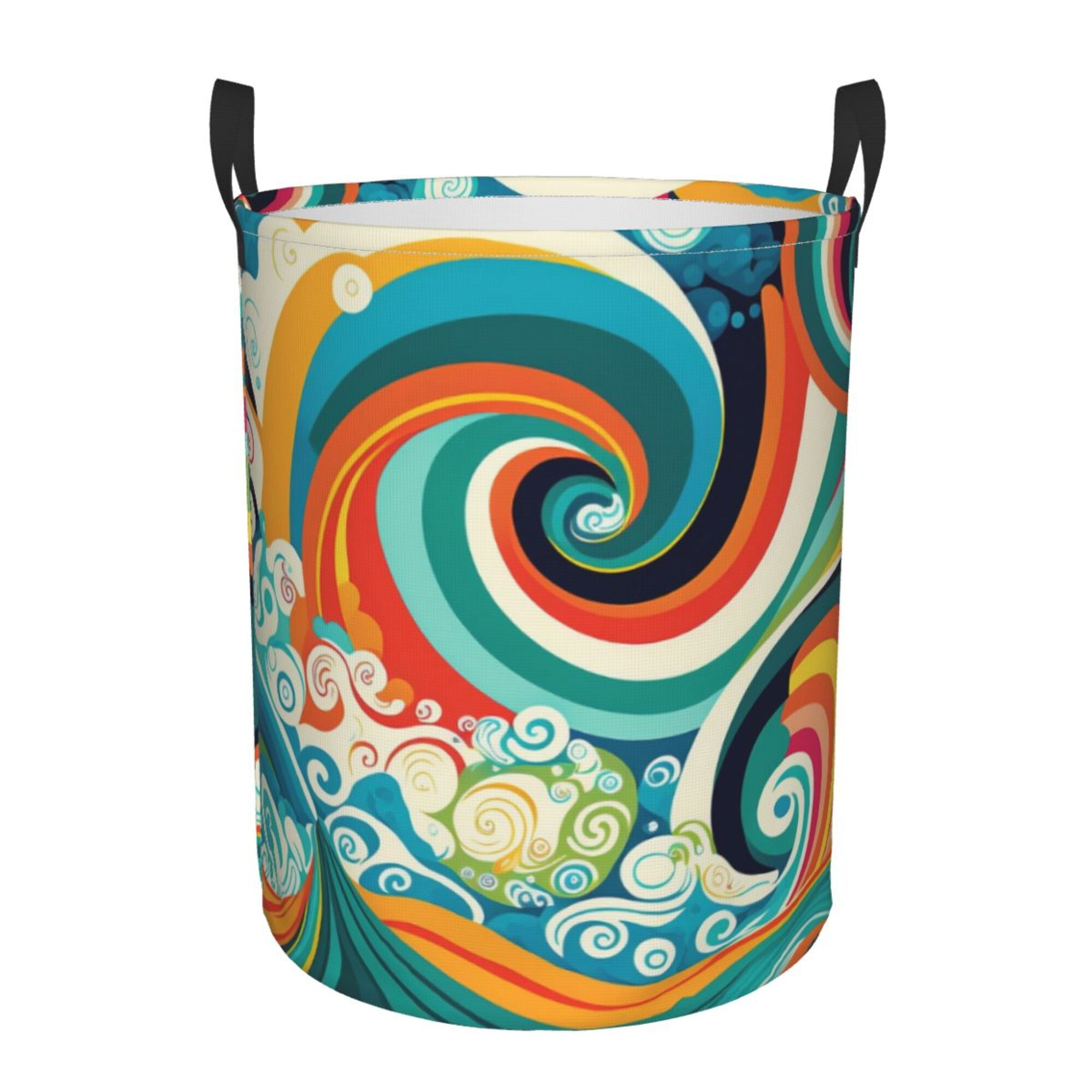 DouZhe Waterproof Collapsible Large Laundry Baskets, Whimsical Colorful ...