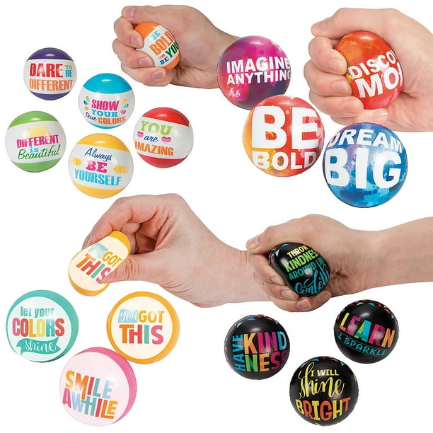 Bulk 48 Pieces Motivational Stress Toy Assortment - Walmart.com