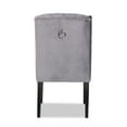 Baxton Studio Lamont Grey Velvet Wingback Dining Chair - Walmart.com