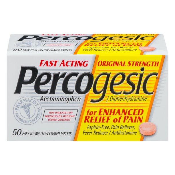 Percogesic Original Strength Pain Relief, Aspirin Free Fast Acting ...
