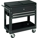 Global Industrial 27" 2-Drawer Tool Cart W/ Sliding Top, Black ...