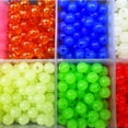1000Pcs Luminously Fishing Beads Round Fishing Space Beans Stops ...