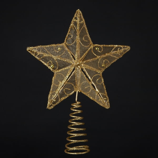Kurt Adler Gold Wire Star Tree Topper - Walmart.com - Walmart.com