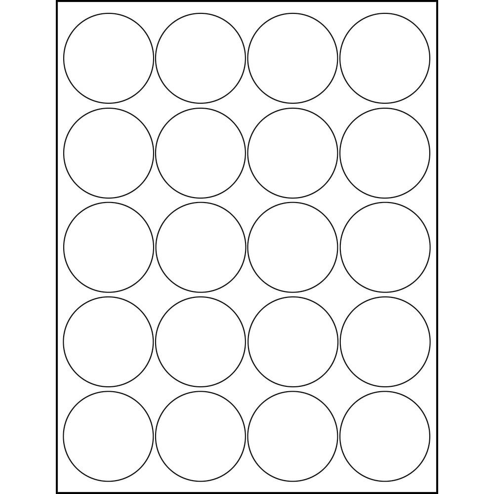 Royal Green Printable Stickers Sheets Circle Labels 2 Inch Template ...