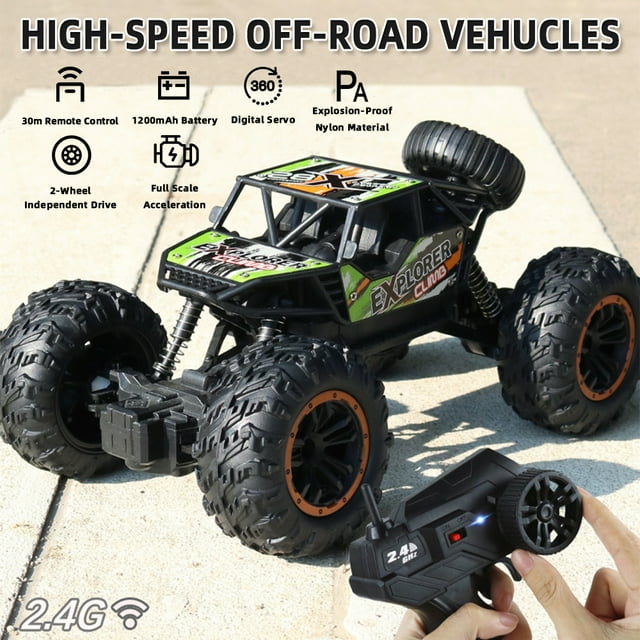 "RC Cars Remote Control Car 1:18 Scale All Terrain Off Road Monster ...