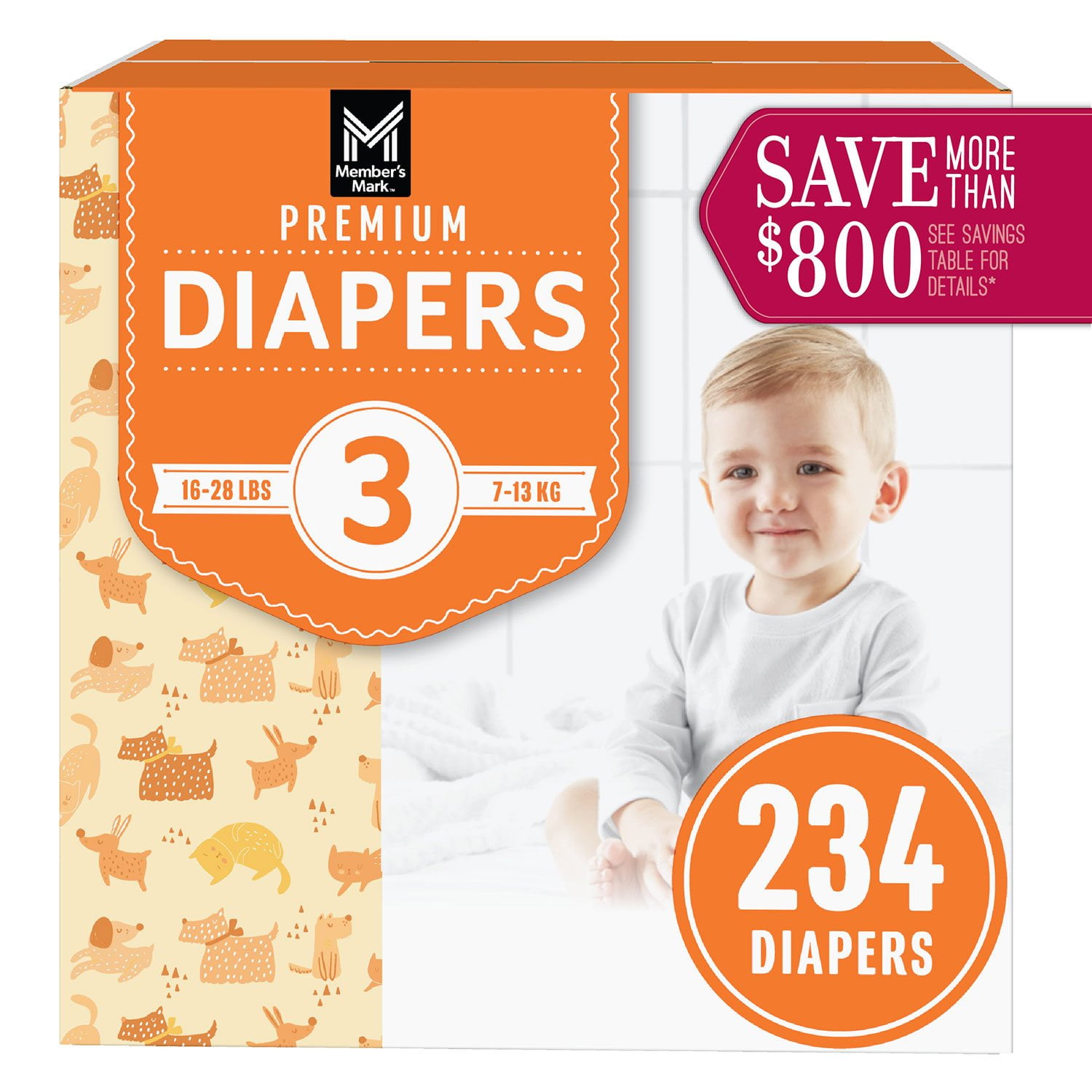 Member's Mark Premium Baby Diapers, Sizes: Newborn - 7 - Samsclub.com