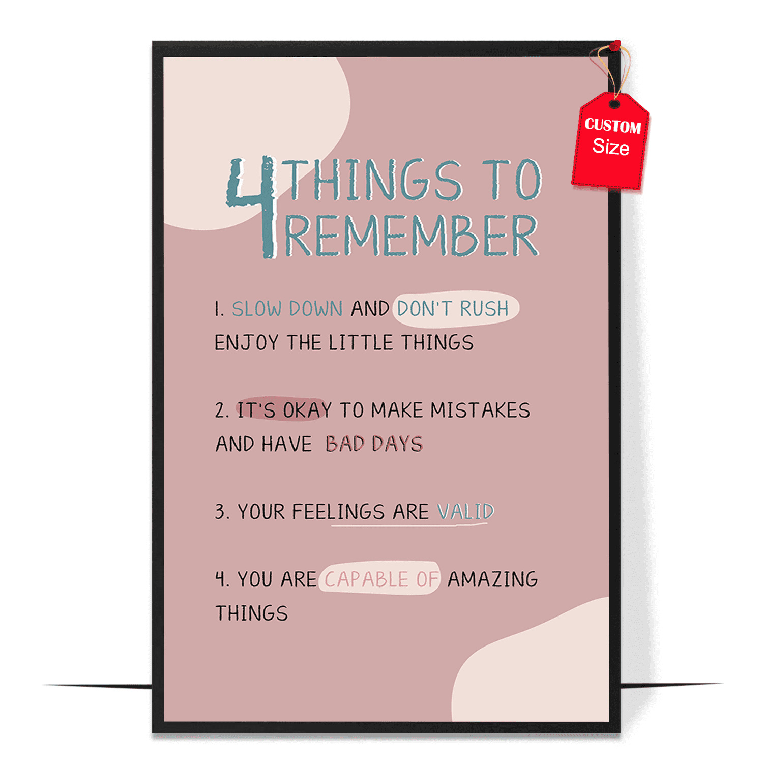 LOLUIS Things To Remember Poster, Mental Health Poster, Positive ...