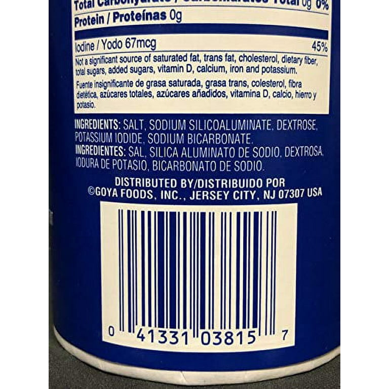 Iodized Salt Label