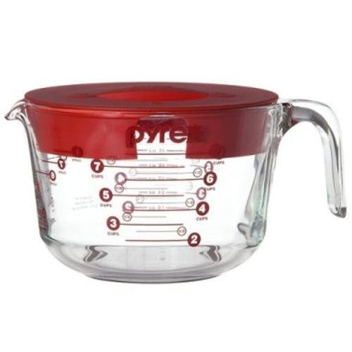 Pyrex Prepware 8-Cup Measuring Cup, Clear with Red Lid - Walmart.com