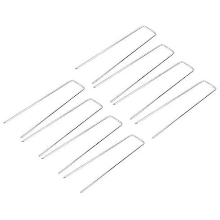 Artificial Grass Turf Fixing Pins, 100Pcs U-Shaped Galvanized Steel ...
