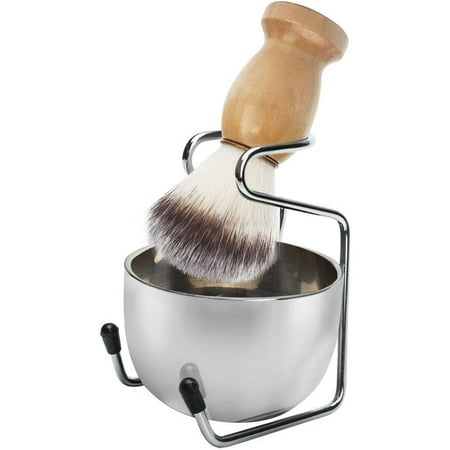 3-in-1 shaving set with hair shaving brush set shaving bowl and shaving ...