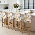 Spring Floral Hummingbird Bar Stool Cover Set of 4, Pastoral Rustic ...