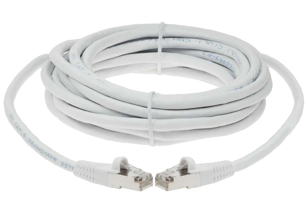 SF Cable Cat6 Shielded Ethernet Cable, 50 feet - White - Walmart.com