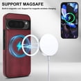 Allytechgroup Magnetic Case fo Google Pixel 8 Pro, PU Leather Back Cover Compatible with Magsafe ...