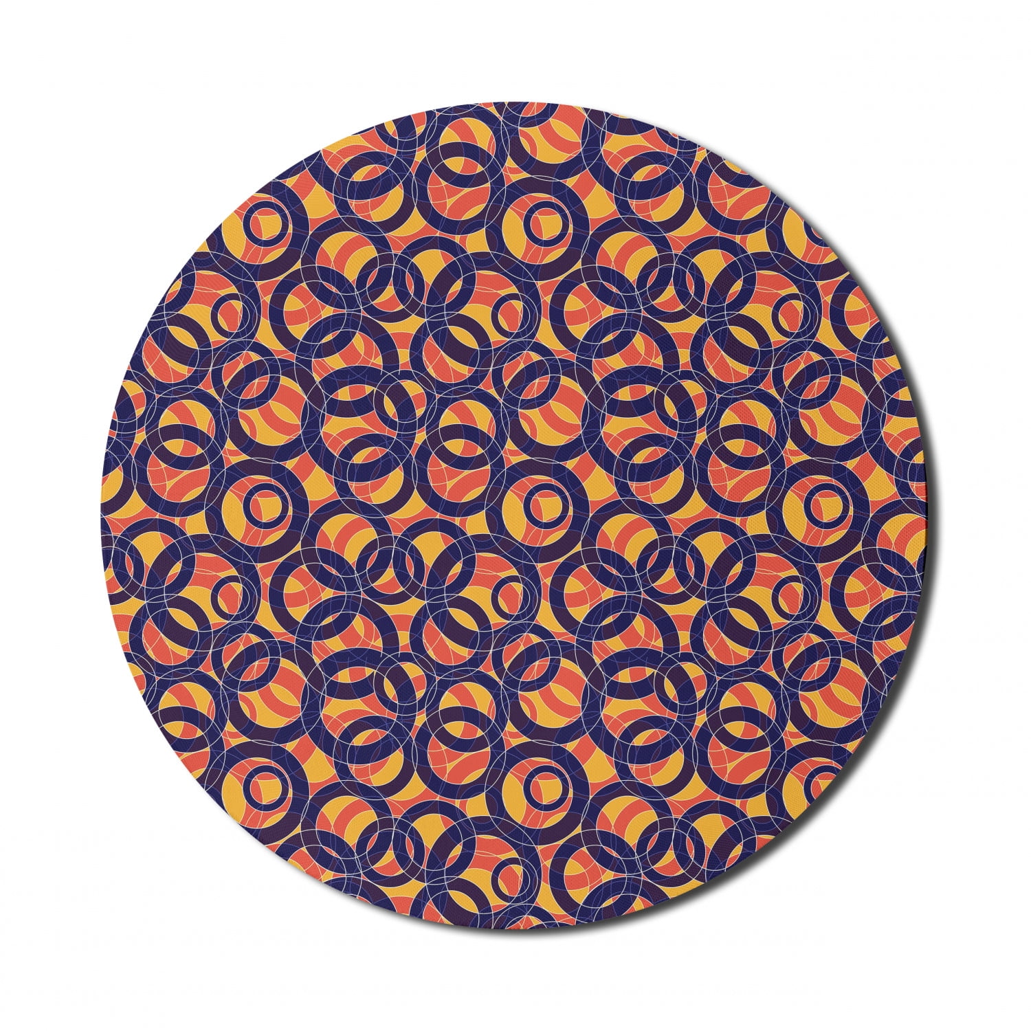 Abstract Mouse Pad for Computers, Overlapping Circles in Vibrant Colors ...