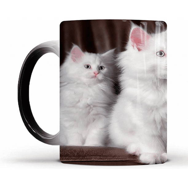 Funny Coffee Mug, Caliamary Ceramic Cat Mug Cute Heat Changing Mug ...
