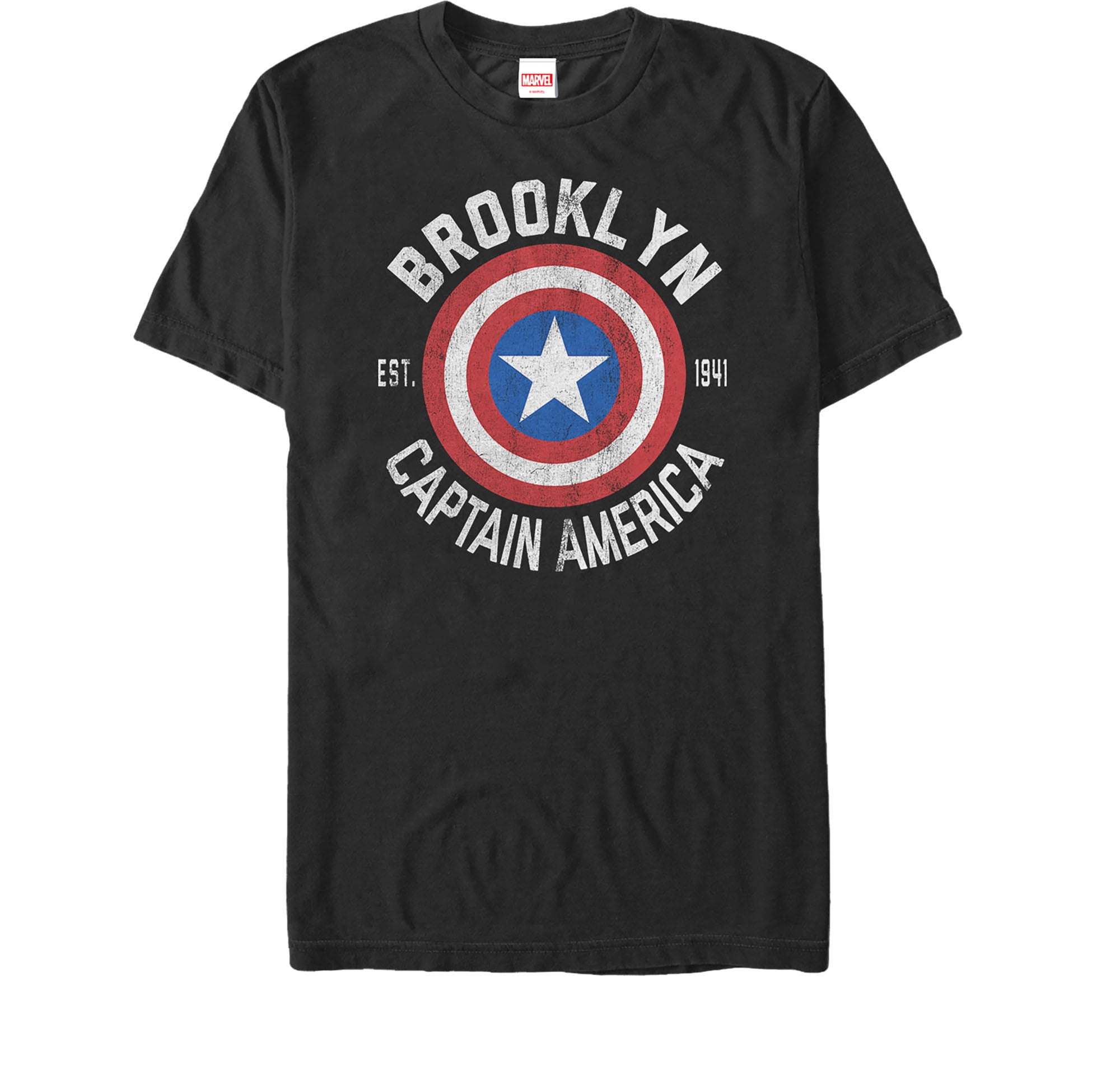 Men's Marvel Captain America Brooklyn Shield Graphic Tee Black X Large ...