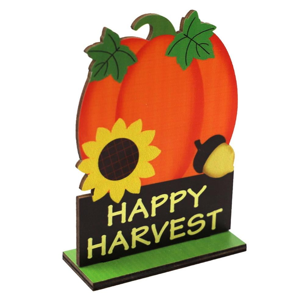 Thanksgiving Wooden Table Sign Ornaments Fall Wood Owl Table Plaque ...