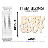 Unfinished Baby Boy Sign Shape | DIY Craft Cutout 10" / 1/8" - Walmart.com