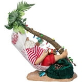 Kurt Adler 10-Inch Fabriché Beach Santa on Hammock Under Palm Tree ...