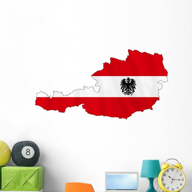 Austria Osterreich Country Map Wall Decal Sticker by Wallmonkeys Vinyl ...