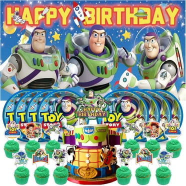 Buzz Lightyear Party Supplies Plates Decorations Birthday Cake Topper ...