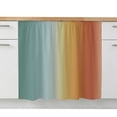 Gradient Blue Red Cabinet Curtains 28" W x 35" L Modern Abstract ...