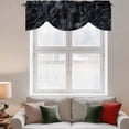 Marble Texture Tie Up Valance Curtains Star Sky White Dot Black Marble ...