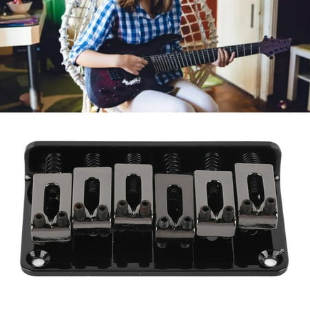 6 String Guitar Bridge Zinc Alloy Fixed Tailpiece Bridge Electric ...