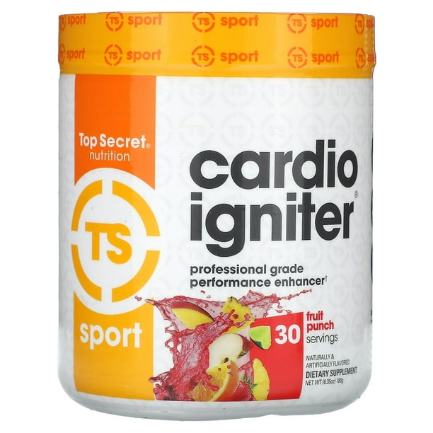 Suplemento Top Secret Nutrition Cardio Igniter, 180 g, ponche de frutas ...
