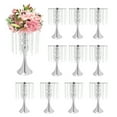 Miumaeov 10 Pcs 35cm Tall Crystal Flower Stand Wedding Table ...