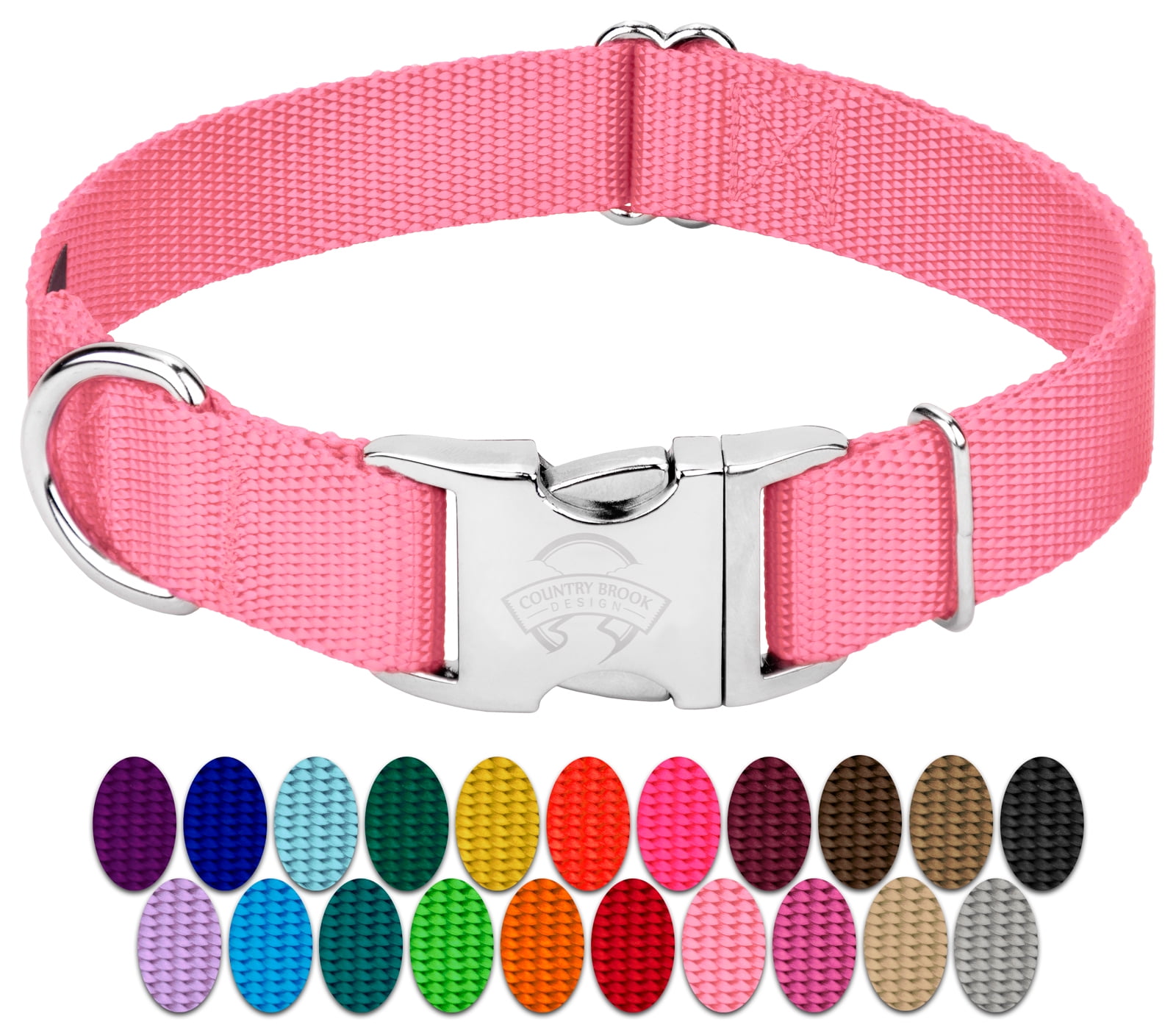 Country Brook Design® Premium Nylon Dog Collars-Various colors & sizes ...