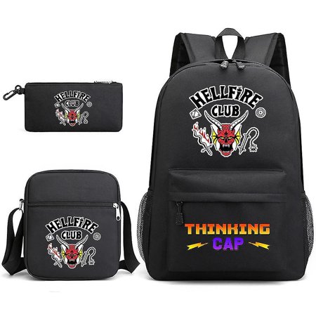 Stranger Things Hellfire Club Backpack Three-piece Set School Bag ...