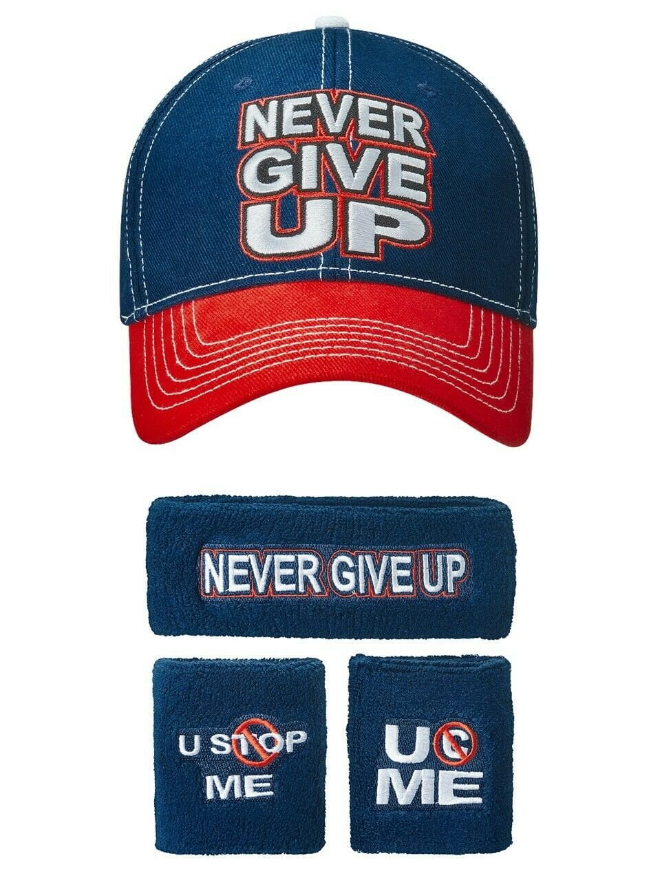 John Cena U Can't Stop Me Never Give Up Baseball Hat Headband Wristband ...