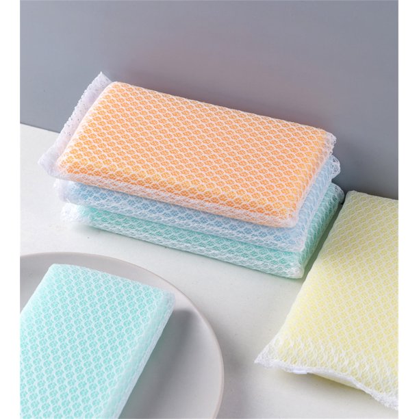 TRIANU Multi-Purpose Mesh Net Kitchen Cleaning Dishwash Sponge Assorted ...