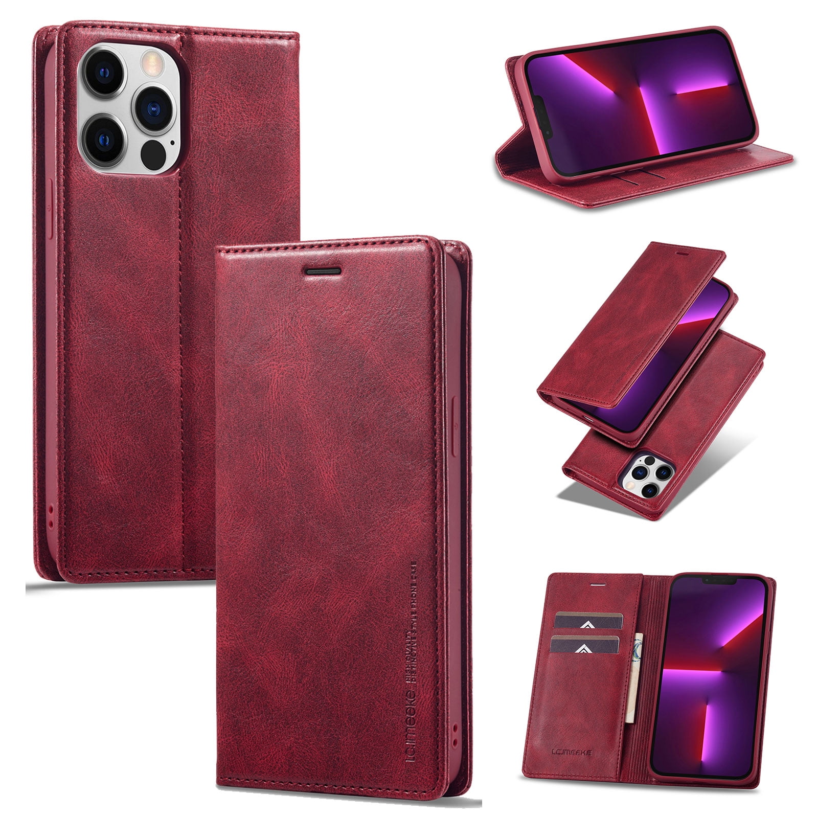 Case for iPhone 14 Pro Wallet Case, [RFID Blocking] Card Holder Stand ...