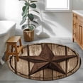 Area Rug 36in, Vintage Texas Star on Board Floor Carpet Living Room Rug ...