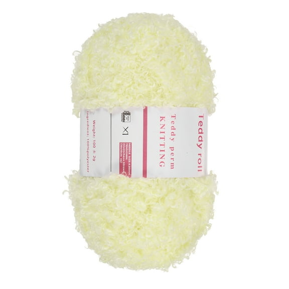 NICEEC 2 Skeins Super Soft Fur Yarn Chunky Fluffy Faux Fur Yarn Eyelash ...
