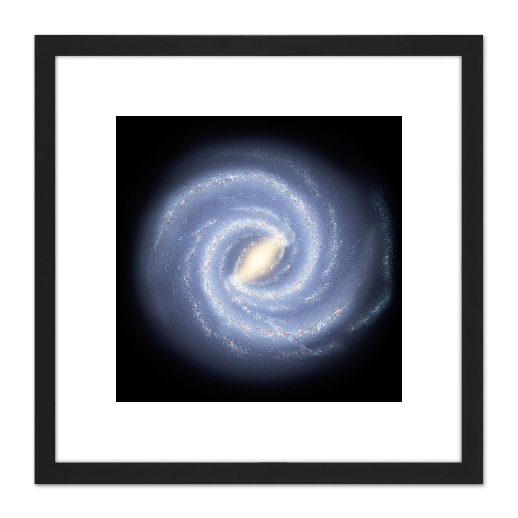 Space NASA Milky Way Galaxy Map Stars Illustration 8X8 Inch Square ...