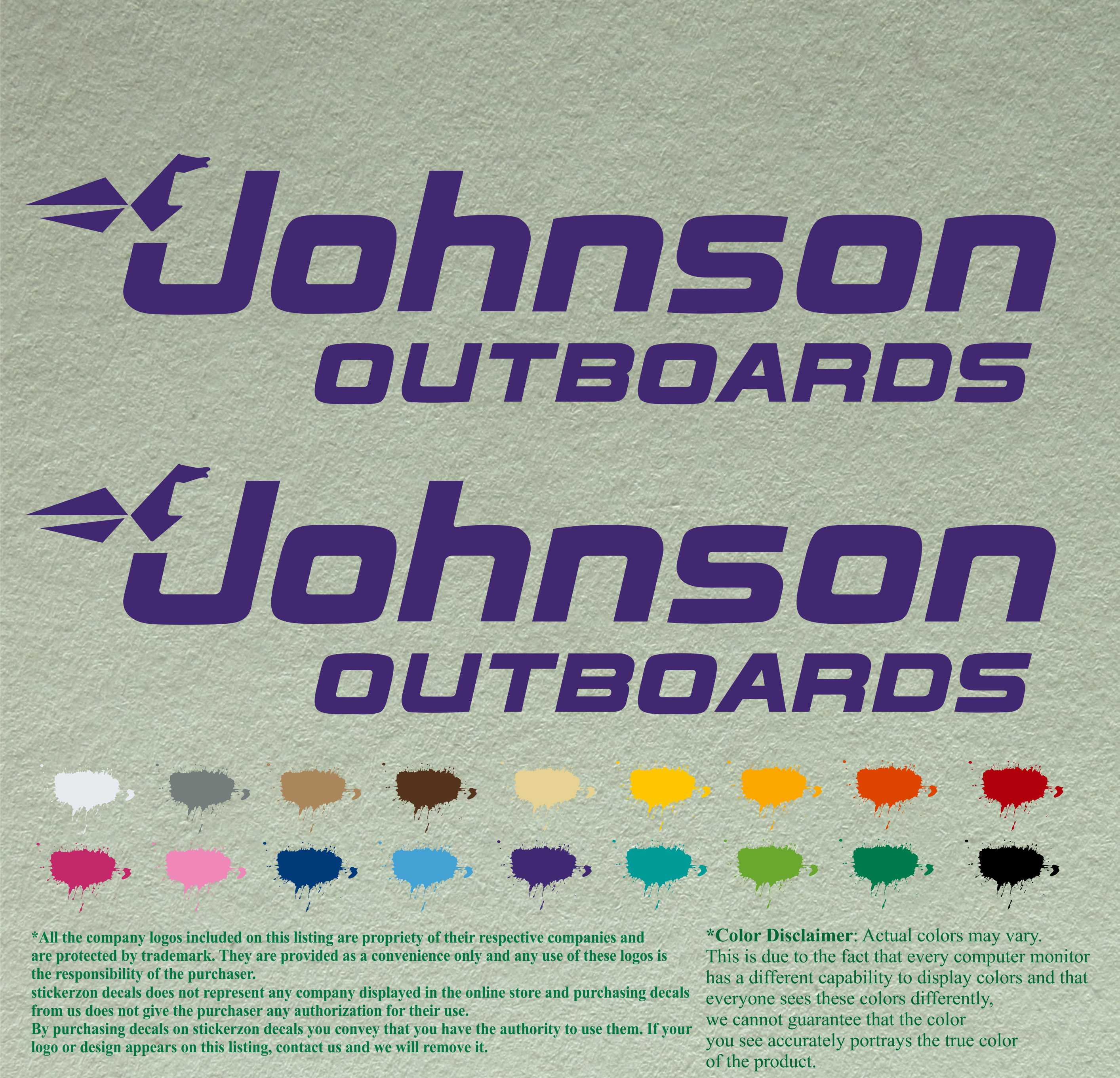 Johnson Boats Compatible Replacement Restoration Decals Vinyl Stickers ...