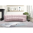 Meridian Furniture Infinity Pink Velvet 3pc. Modular Sectional ...