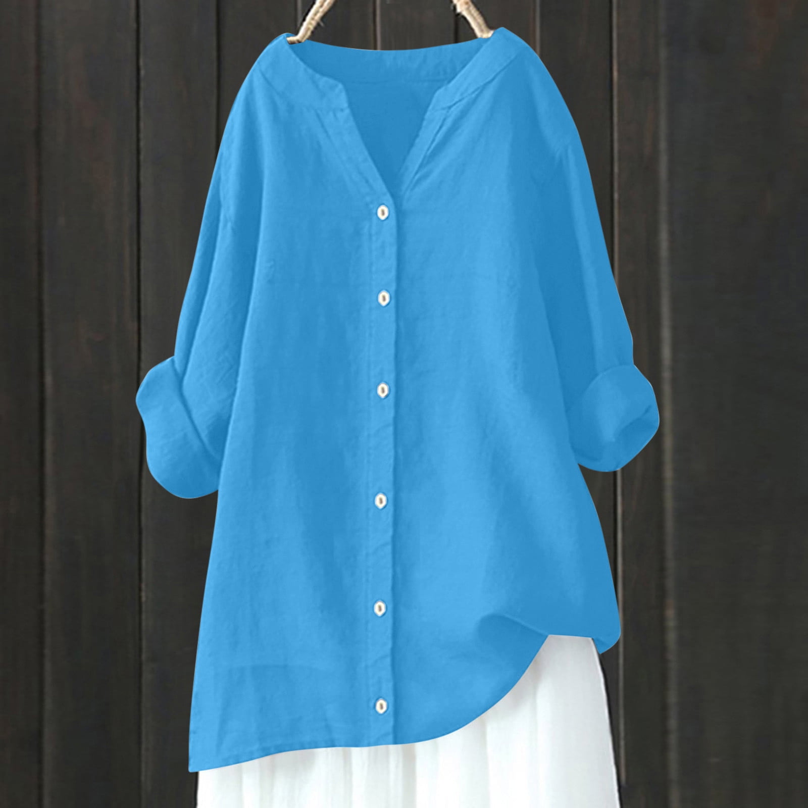 Click here for Jsaierl Casual Cotton Linen Blouses For Women Long... prices