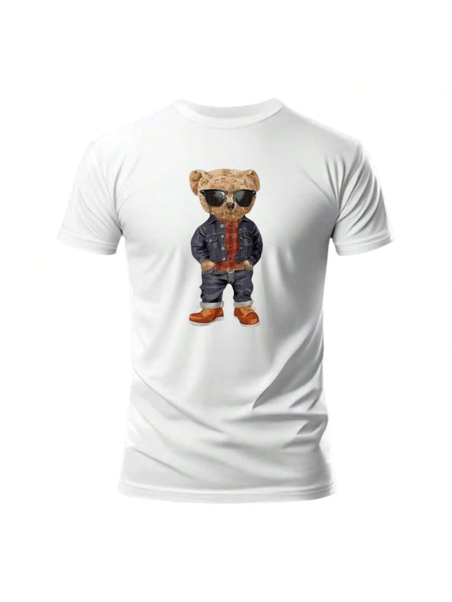 Playera De Oso Fashion Ropa Para Hombre Color Blanco Talla Mediana ...